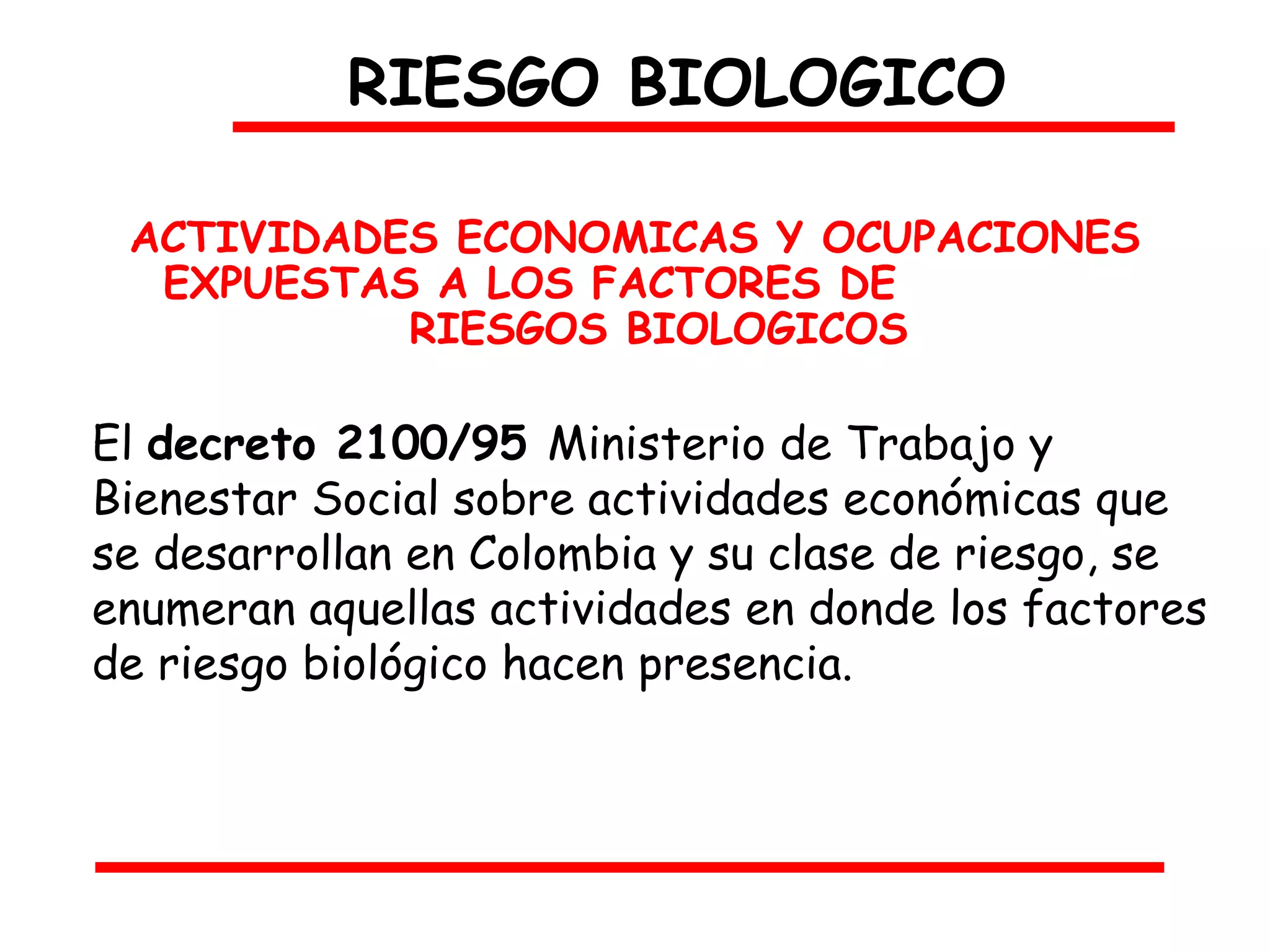 Riesgo biologico.. | PPT