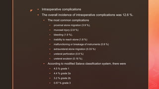 Riesgos y complicaciones en ureteroscopia | PPT