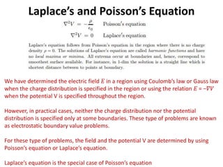 Introduction to Laplace and Poissons equation | PPTX