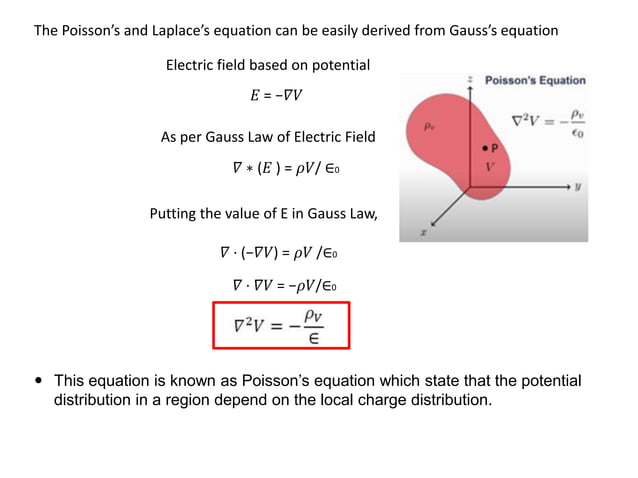 Introduction to Laplace and Poissons equation | PPTX | Physics | Science