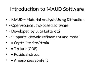 Rietveld_Analysis_XRD_by_MAUD_Dr_Rahman.pptx