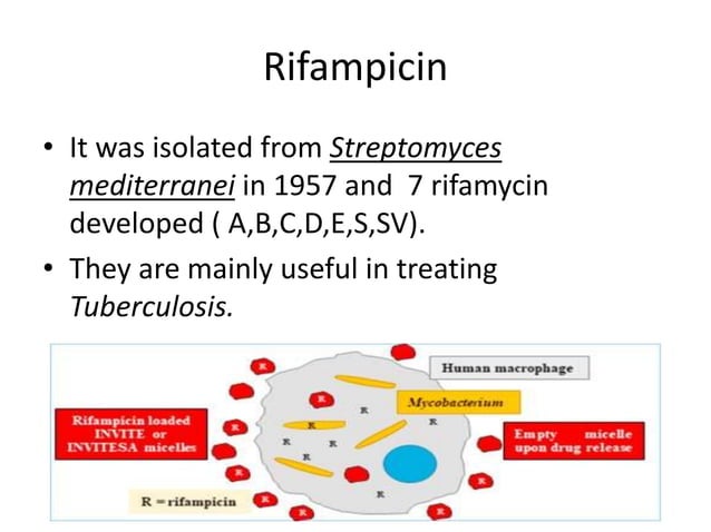 Rifampicin | PPTX | Biological Sciences | Science
