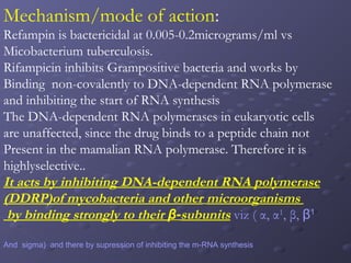 Rifampicin ppt. ravi (medicinal chemistry) | PPT