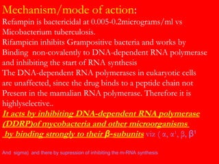 RIFAMPICIN [MEDICINAL CHEMISTRY] BY P.RAVISANKAR. | PPT
