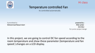 Temperature controlled fan | PPT