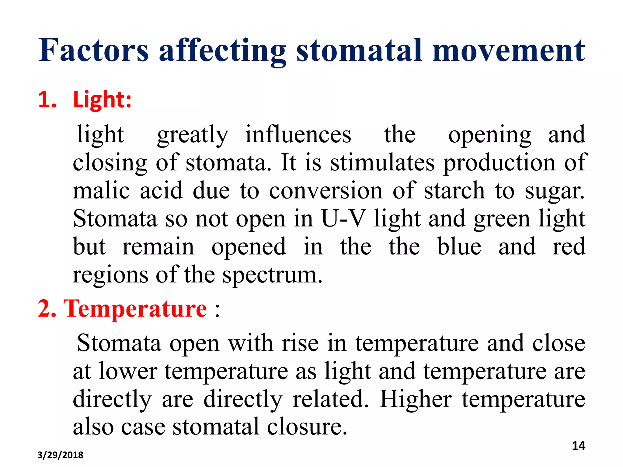 Presentation on stomata | PPTX