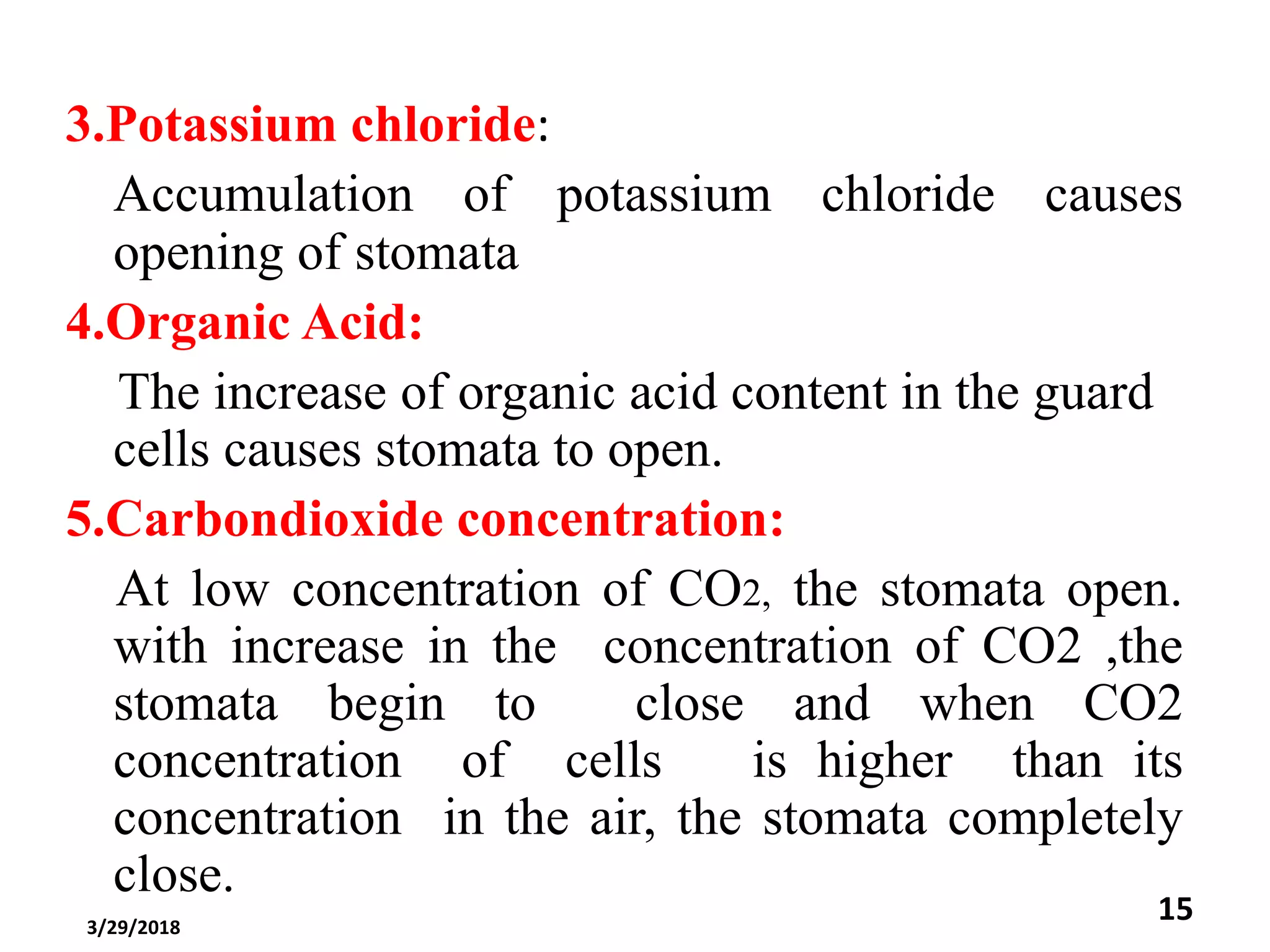 Presentation on stomata | PPTX