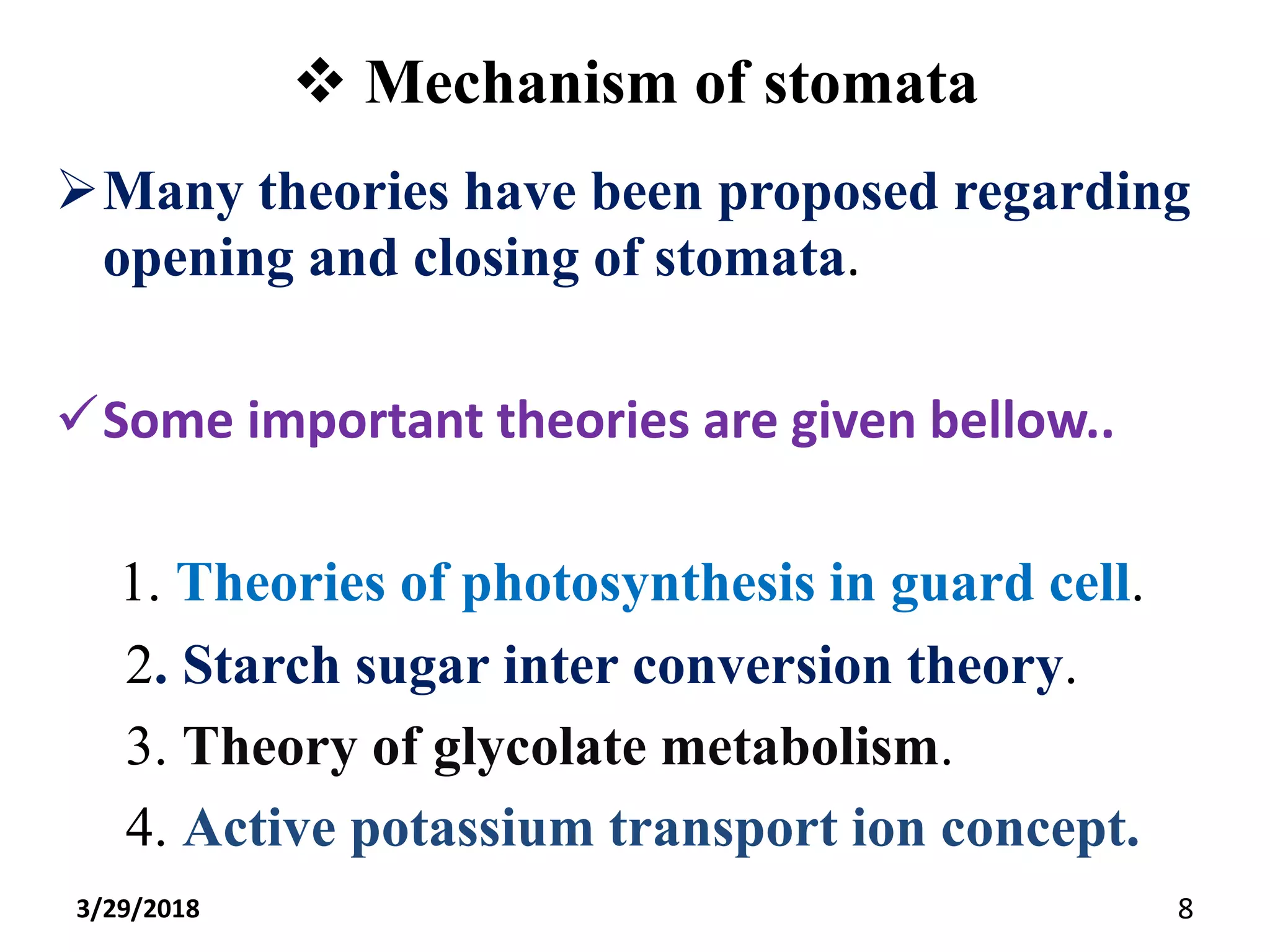 Presentation on stomata | PPTX