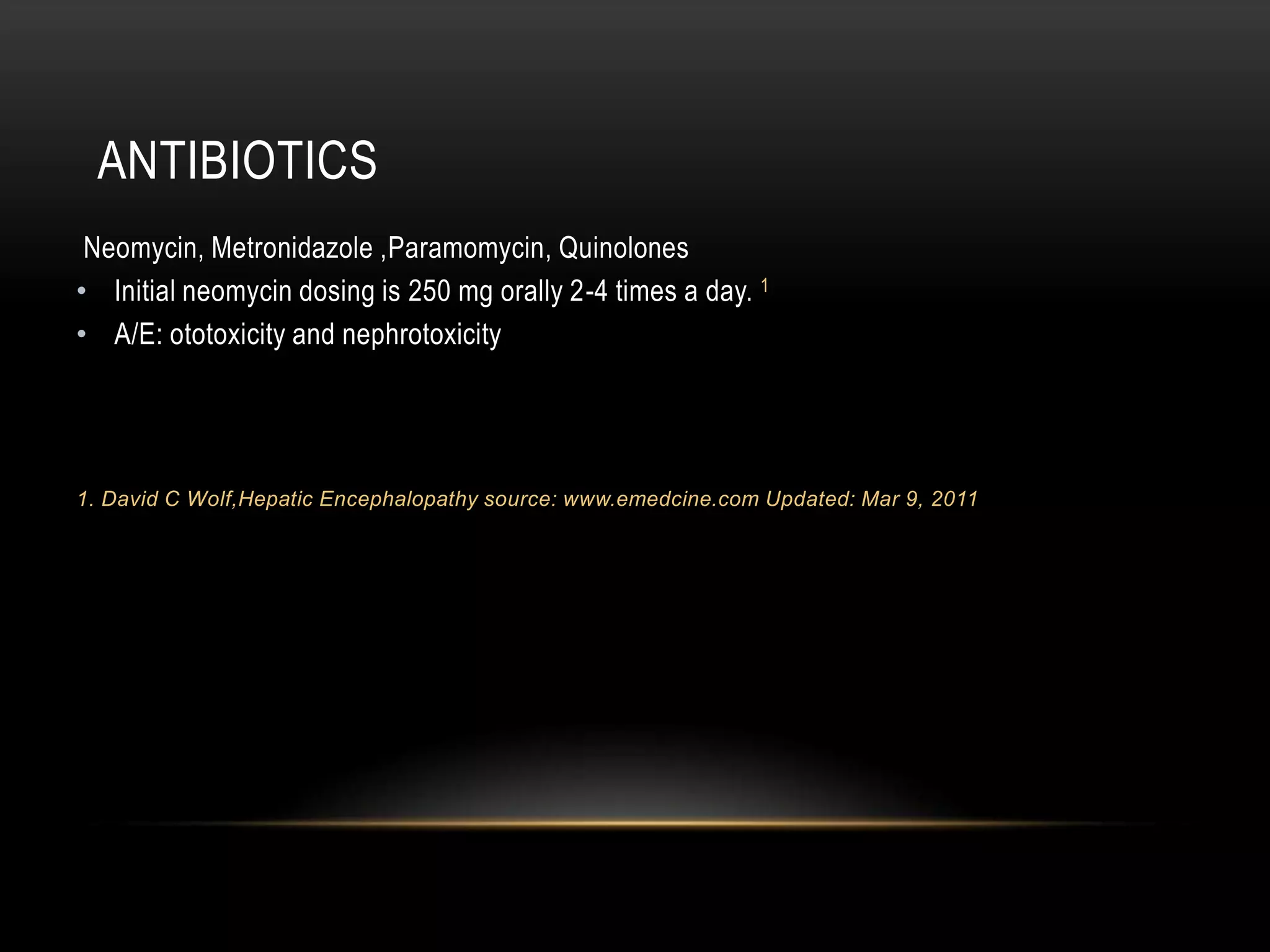Rifaximin treatment in hepatic encephalopathy | PPTX