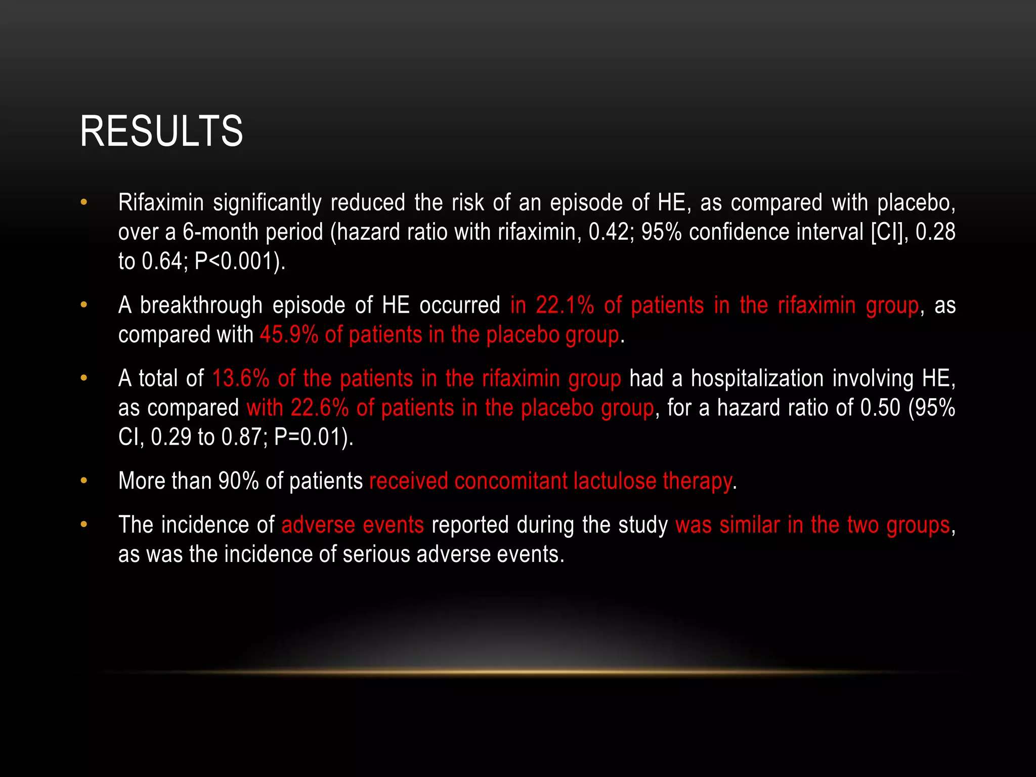 Rifaximin treatment in hepatic encephalopathy | PPTX