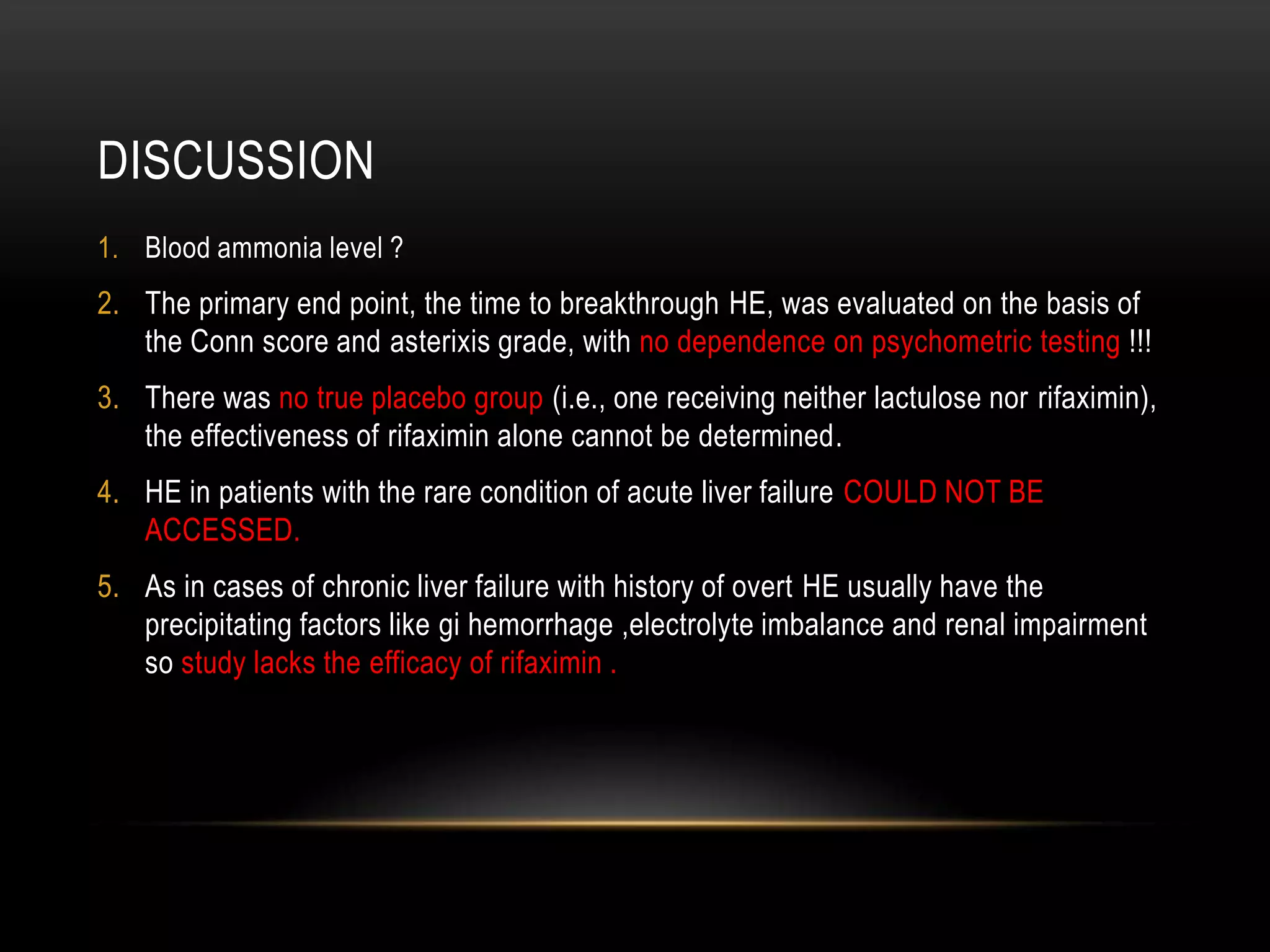 Rifaximin treatment in hepatic encephalopathy | PPTX