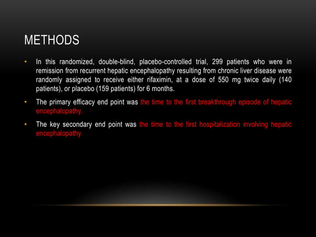 Rifaximin treatment in hepatic encephalopathy | PPTX