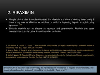 Rifaximin treatment in hepatic encephalopathy