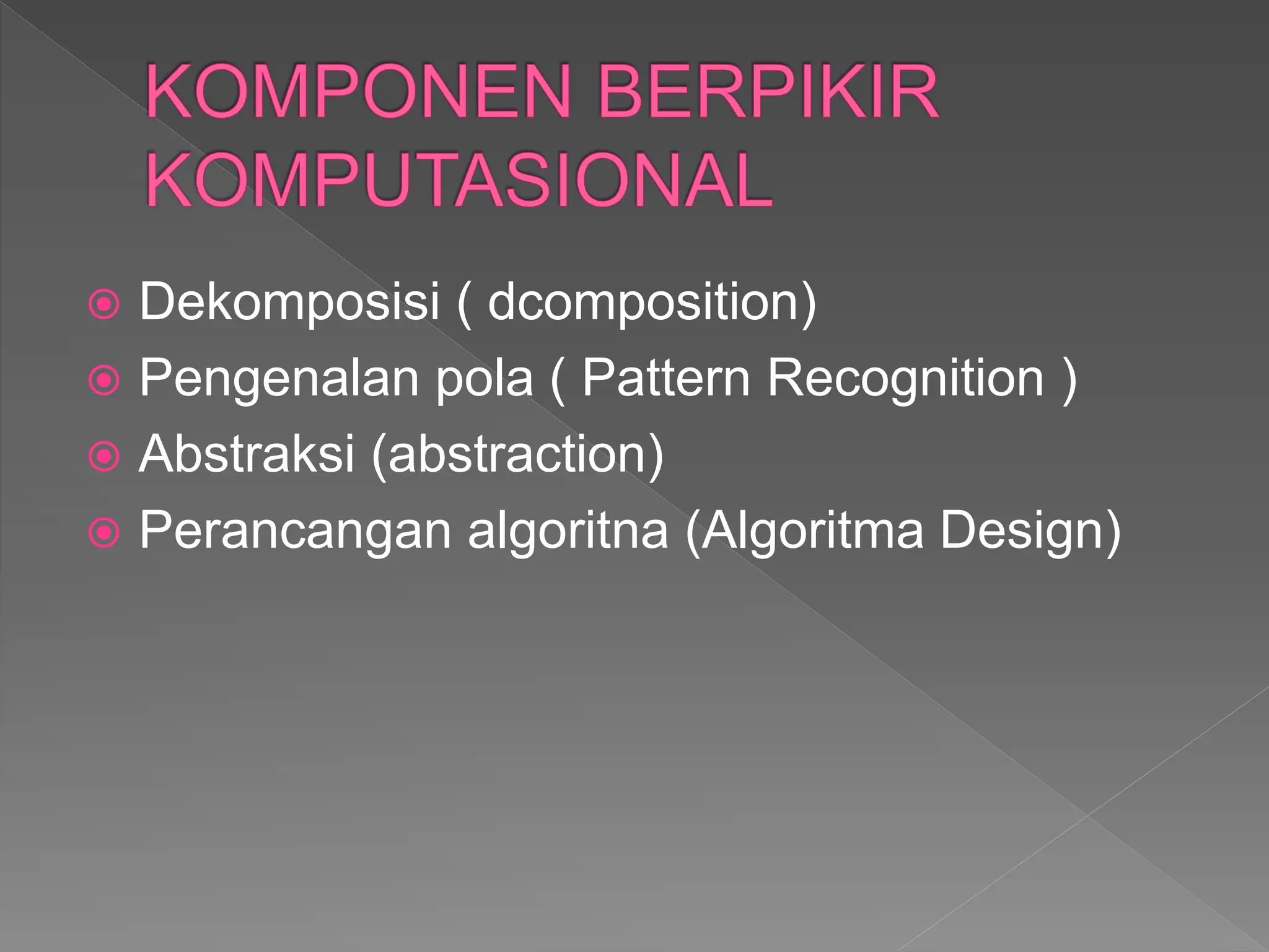 powerpoint bahan ajar mengenal berfikir komputasional | PPTX