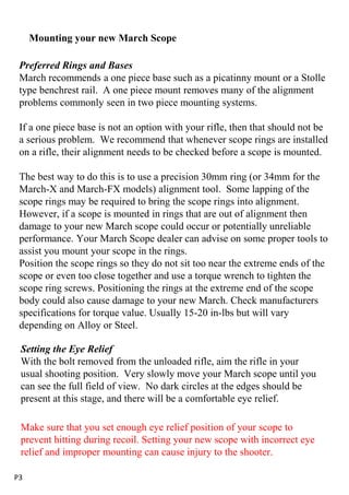 Rifle Scope Instruction Manual FFP | Optics Trade | PDF