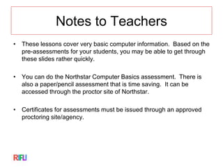 RIFLI-Computer-Basics-Part-1-1 lecture not | PPTX