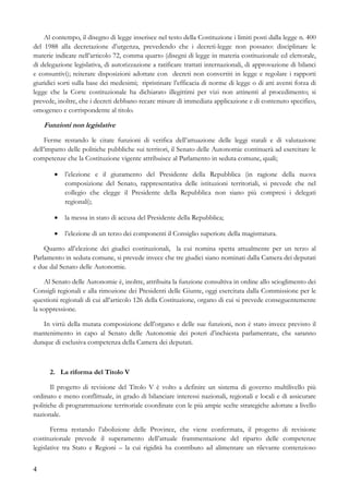 Riforma del Senato e del titolo v della Costituzione in sintesi | PDF