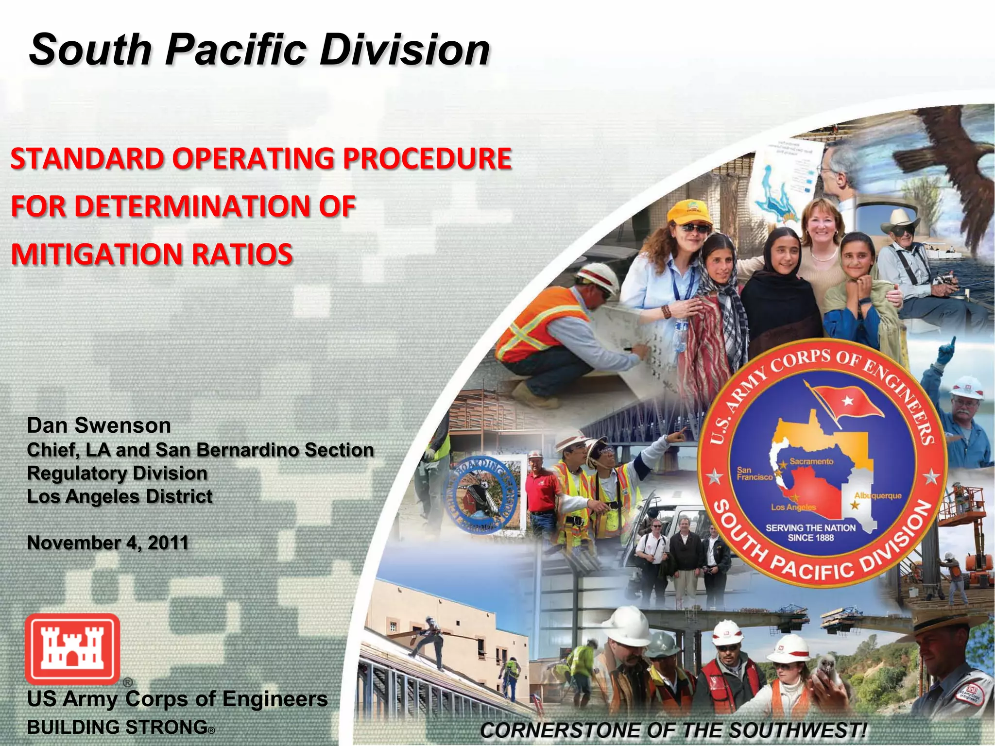 Army Corps South Pacific Mitigation Ratio Setting Procedure | PDF