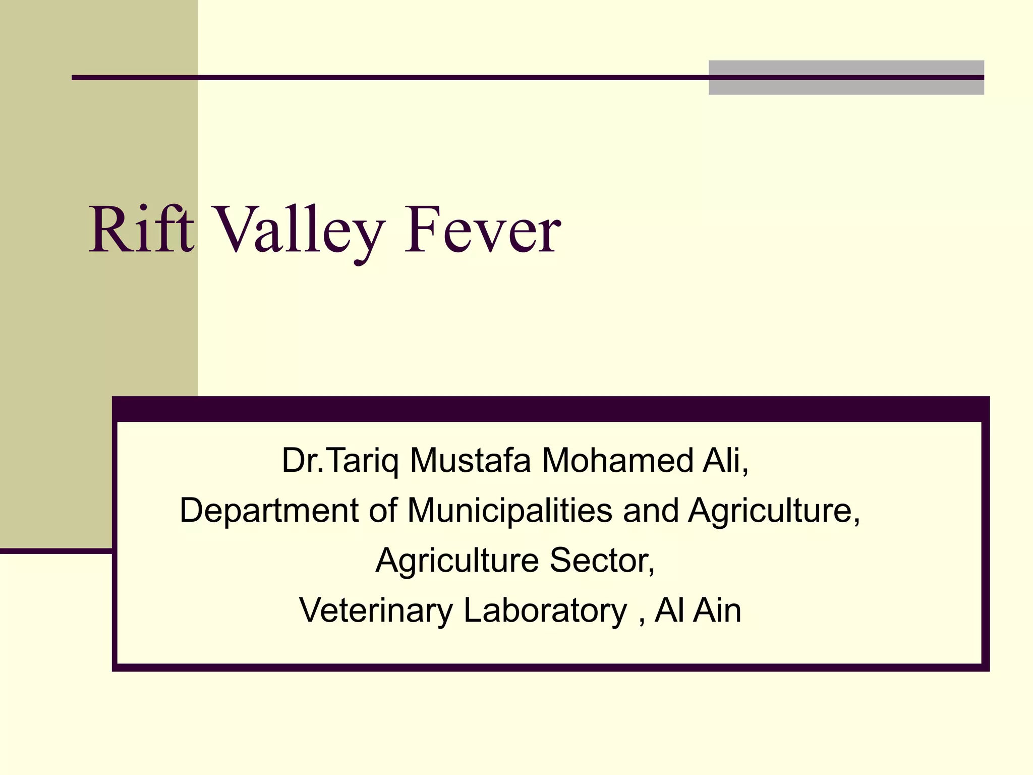 Rift valley fever | PPT