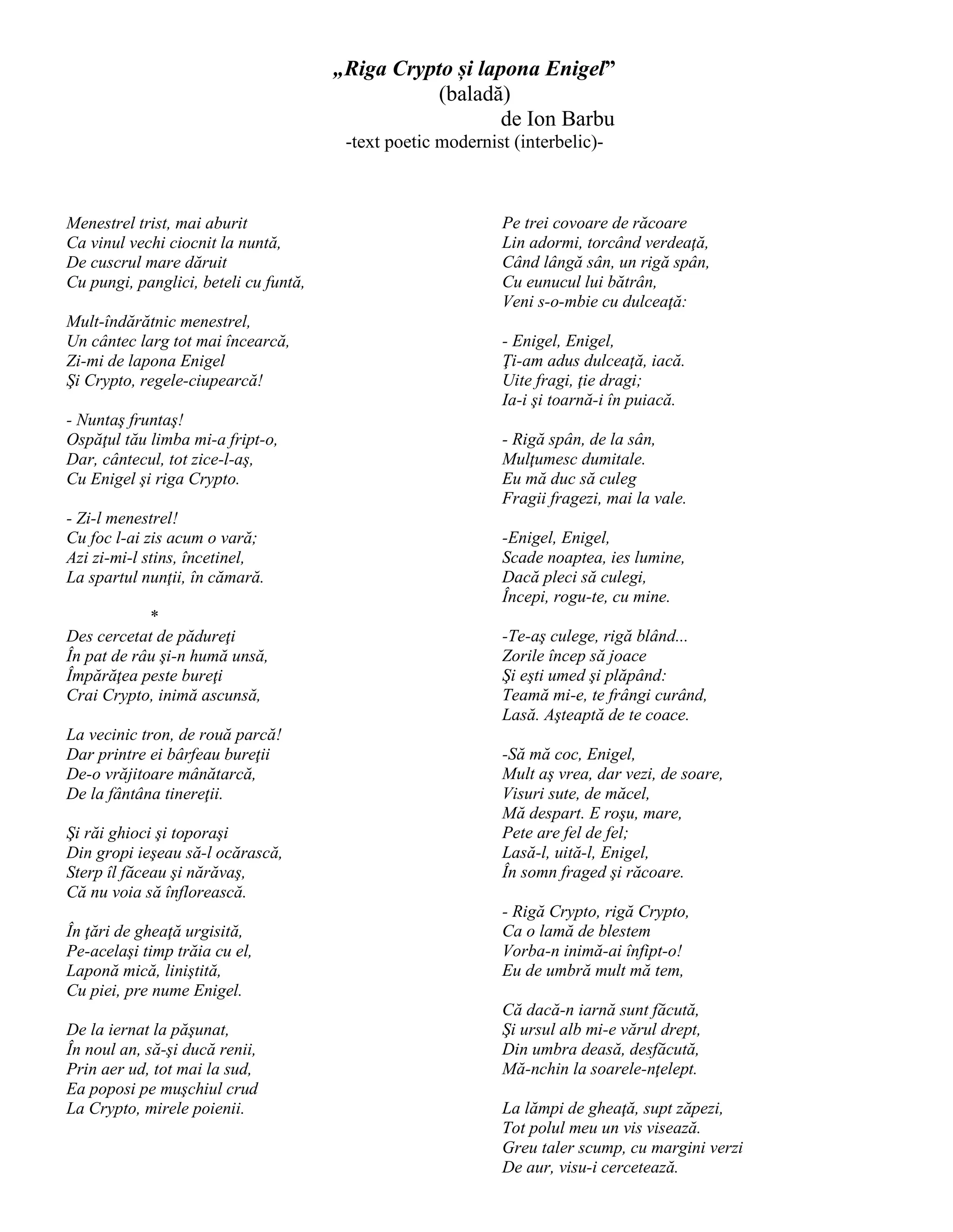 „Riga Crypto și lapona Enigel” de Ion Barbu.pdf