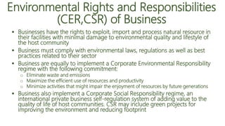 Environmental Responsibility and Enforcement of Environmental ...