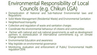 Environmental Responsibility and Enforcement of Environmental ...