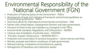 Environmental Responsibility and Enforcement of Environmental ...