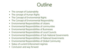 Environmental Responsibility and Enforcement of Environmental ...