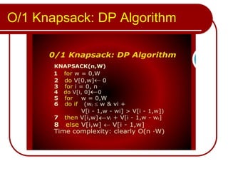 0 1 knapsack problem using dynamic programming | PPT