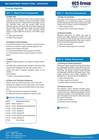 Rig Equipment Inspection Advanced- Muanisa_2025 | PDF