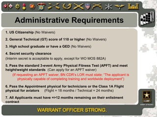 NAVY ENLISTED TO CWO OFFICER PROGRAM BRIEF | PPT