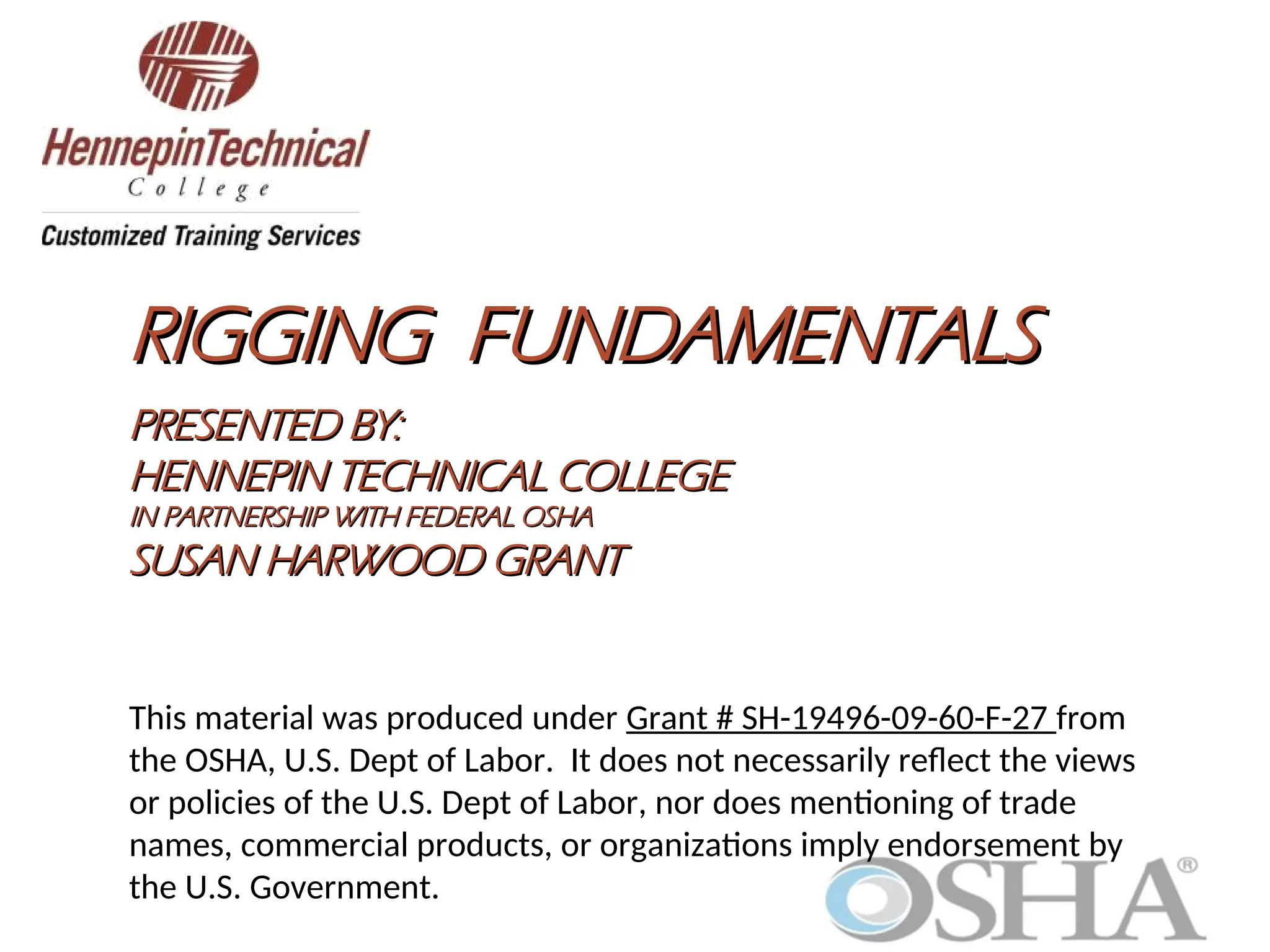 Rigging - Sling hitches, Rigging Fundamentals | PPT