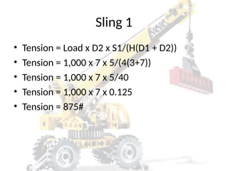 Rigging - Sling hitches, Rigging Fundamentals | PPT