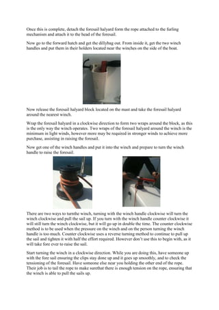 Rigging and derigging a keel boat instruaction assingment | DOCX