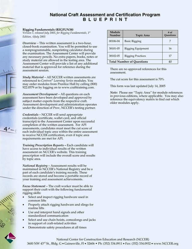 Rigging Fundamentals | PDF | Educational Assessment | Education