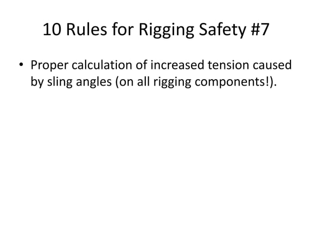 Rigging safety 7 | PPTX