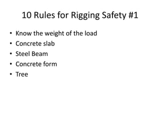 Rigging safety 7 | PPTX