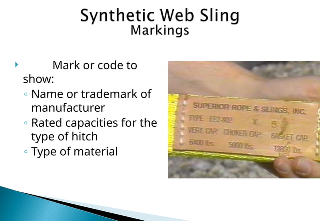 Rigging Safety (Webbing, Wire Rope Sling) | PPT