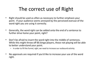 The Word \'Right\' | PPT