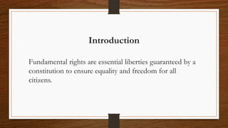 fundamental rights in Indian constitution | PPTX
