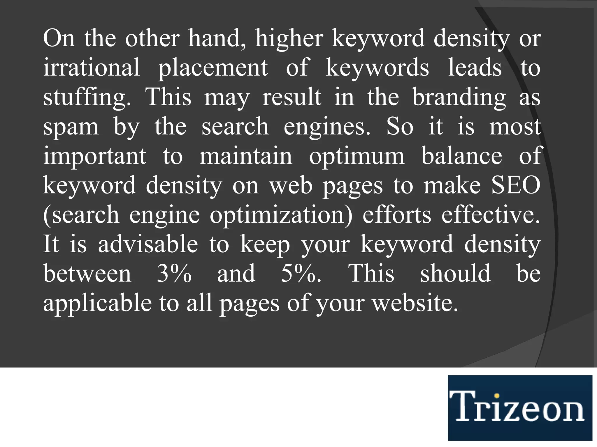Right keyword density | PPT