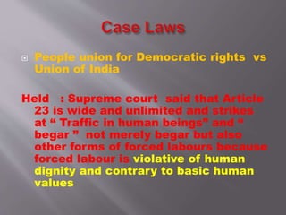 Article 23 - Right against exploitation | PPTX