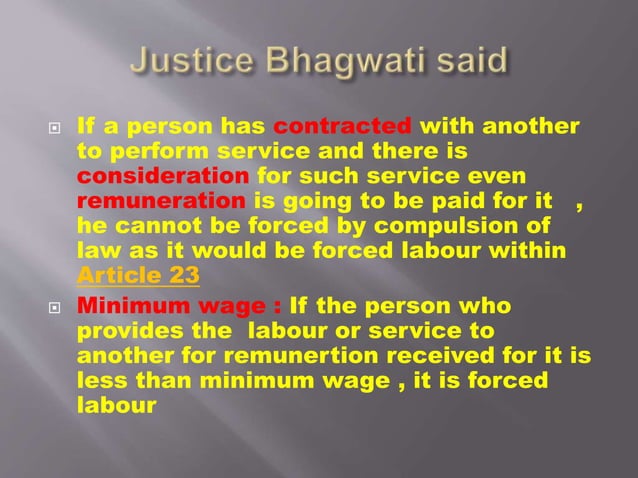 Article 23 - Right against exploitation | PPTX | Law