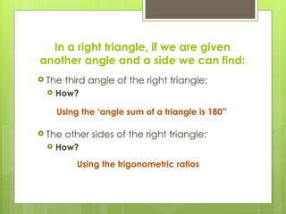 Right Angled Trigonometry Grade 9 Mathematics | PPT