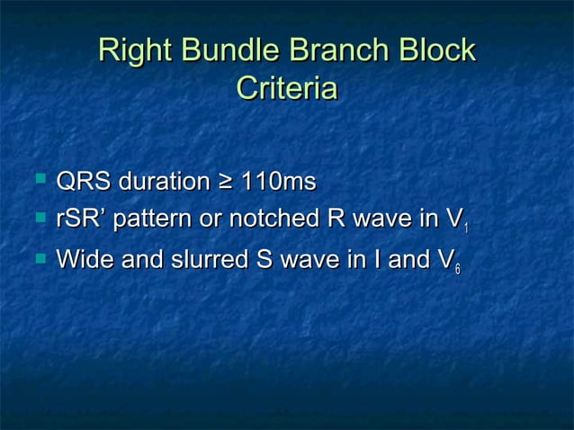 Right bundle branch block | PPT