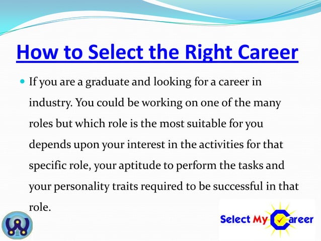 Right career selection | PDF