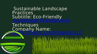 RIGHT CHOICE LANDSCAPING LLC | PPT