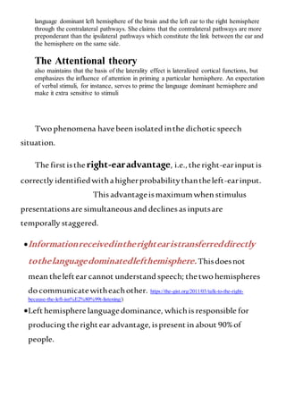 Right ear advantage in language processing | DOCX