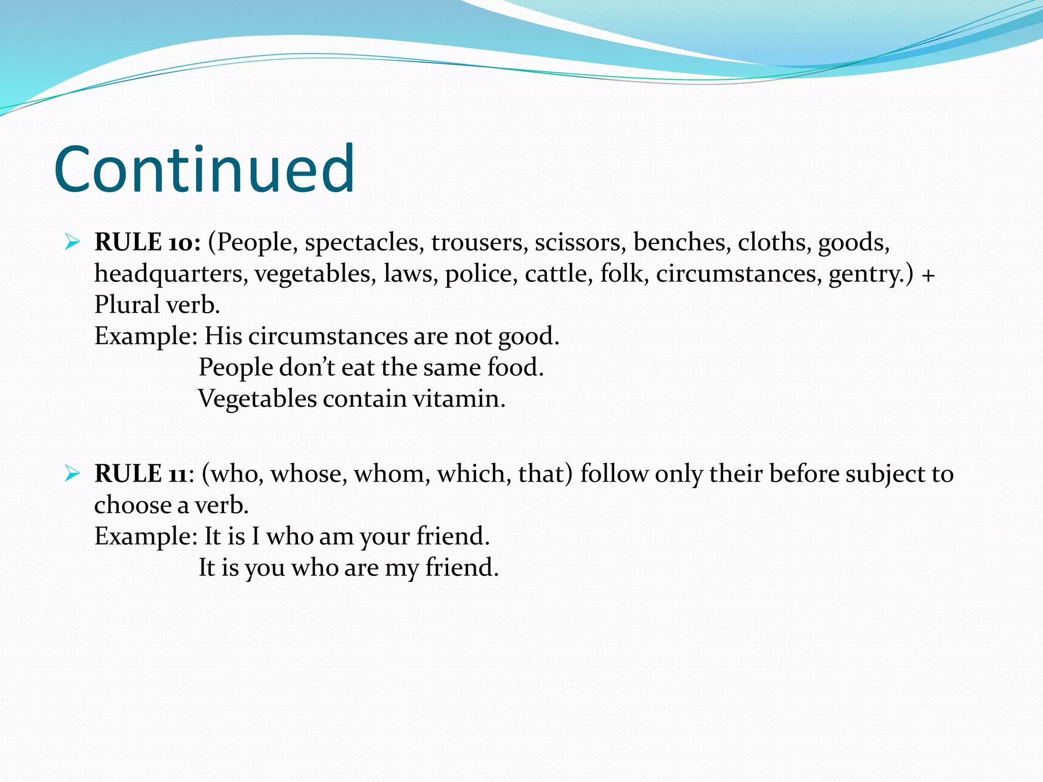 Right form of verb | PPTX