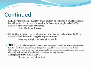 Right form of verb | PPTX